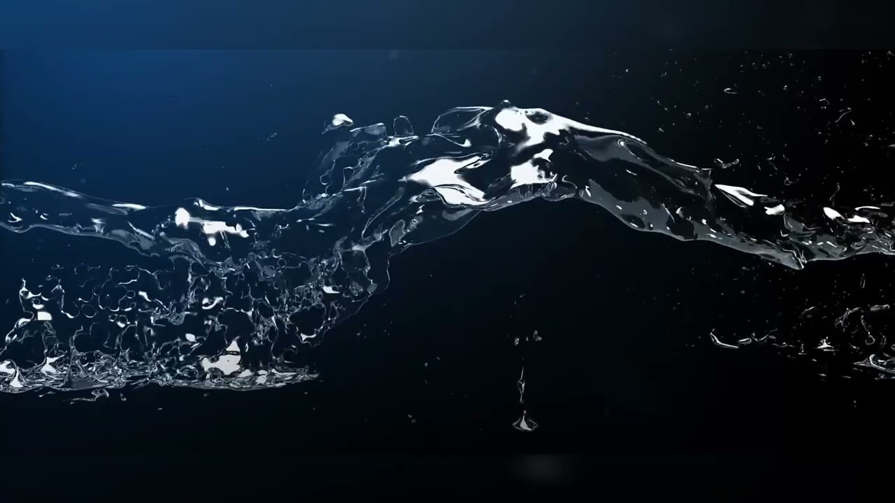 Water Splash Flow Special Effect Fluid Animation Video Background No ...