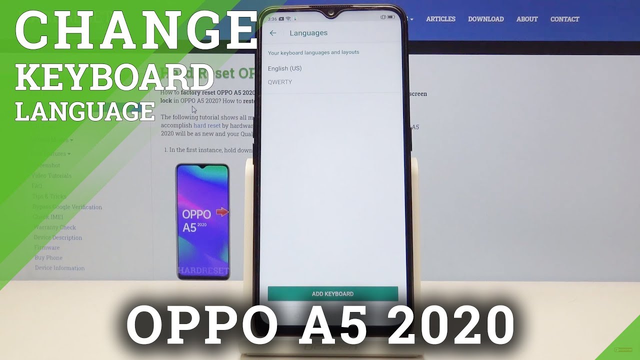 How to Change Keyboard Language in OPPO A5 2020 - Language Settings ...