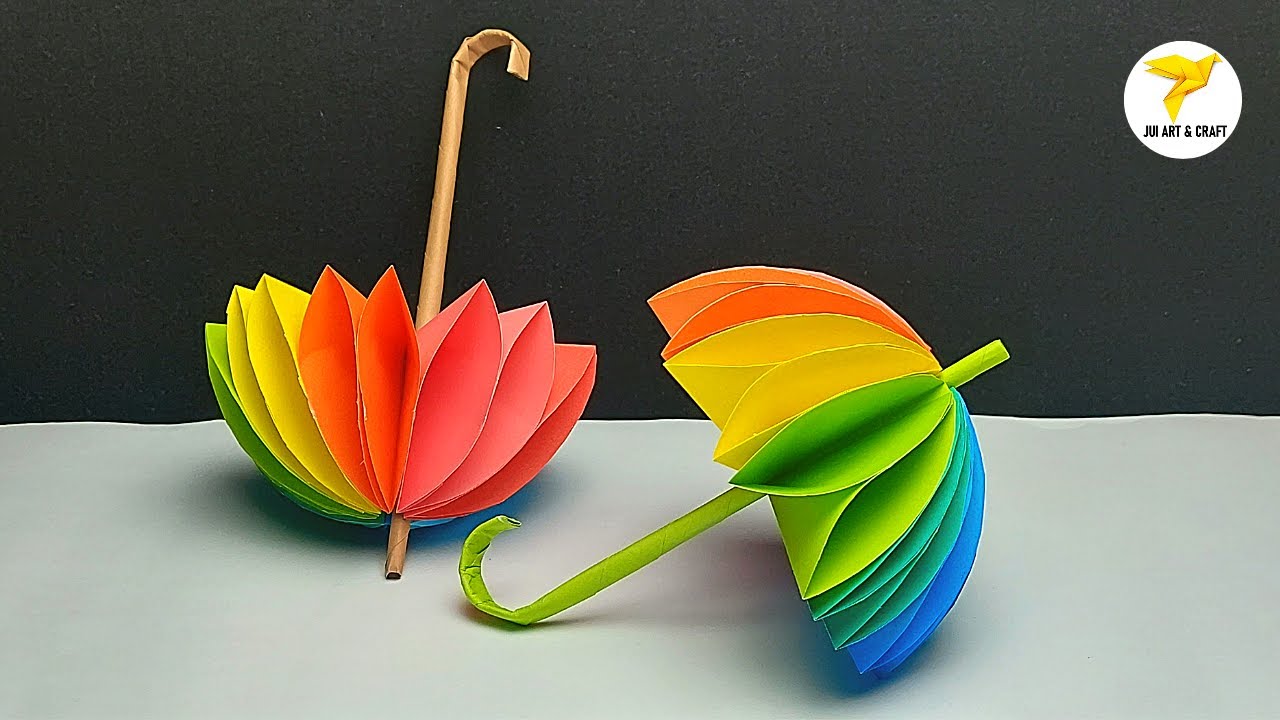 Simple Origami Umbrella | How to Make Small Umbrella with Paper Easy ...