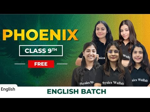 #free CLASS 9TH ENGLISH MEDIUM PHOENIX BATCH ON #physicswallah #pw # ...