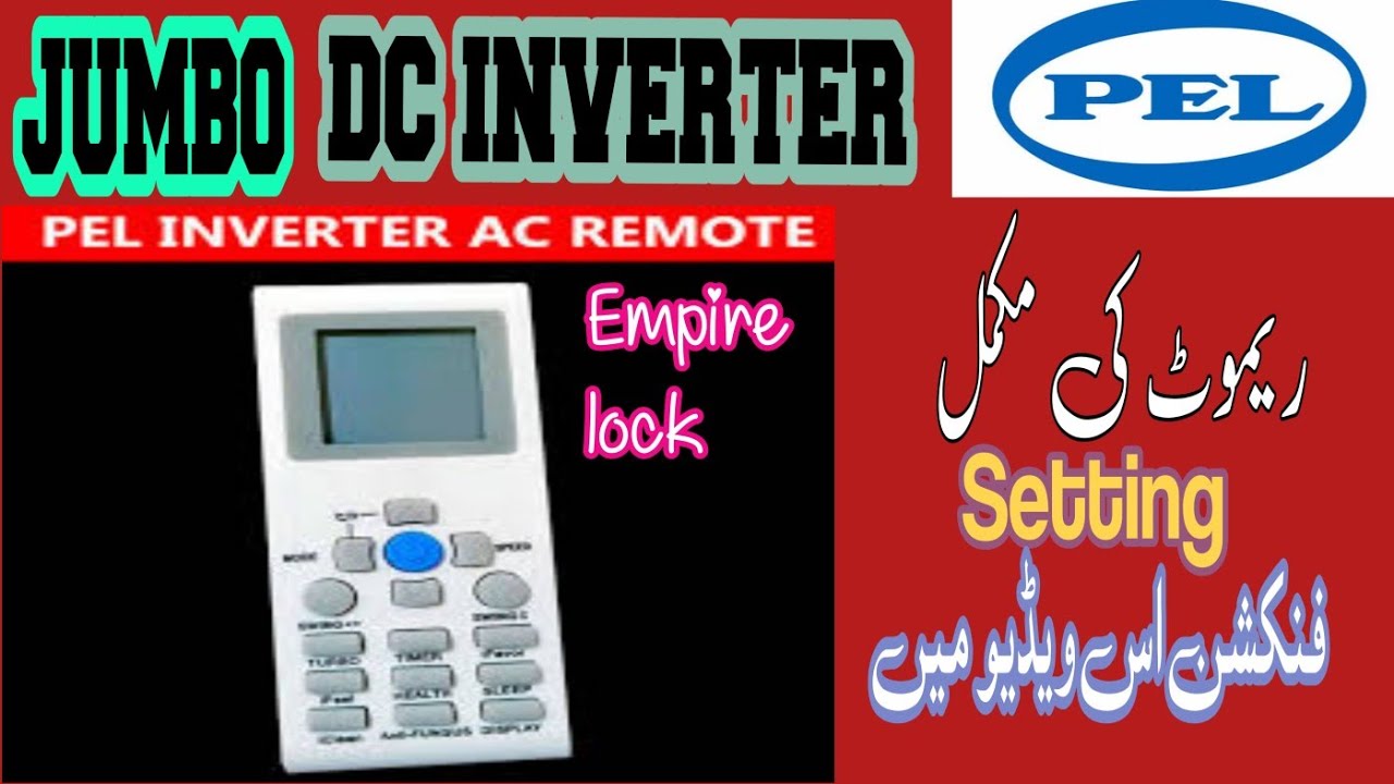 How to use Pel jumbo ac remote sever t3 inverter | inverter ac remote ...