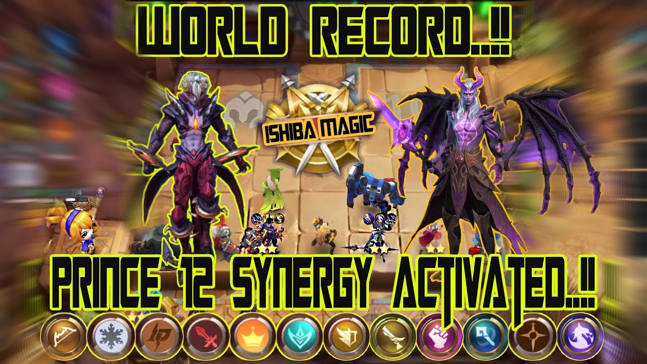 WORLD RECORD!! GAMEPLAY TO ACTIVE PRINCE 12 SYNERGY!! - MAGIC CHESS ...