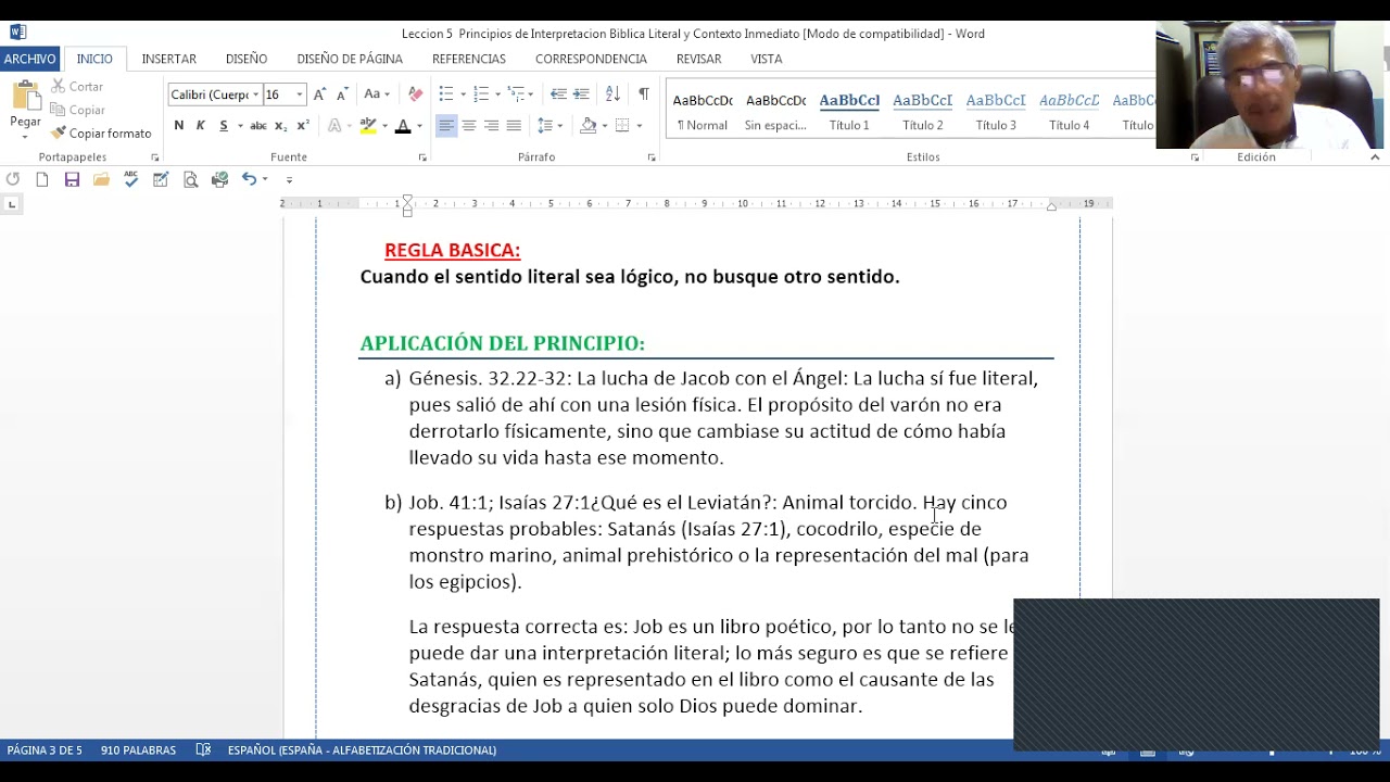 Principios de Interpretación Literal y Contexto inmediato y remoto ...