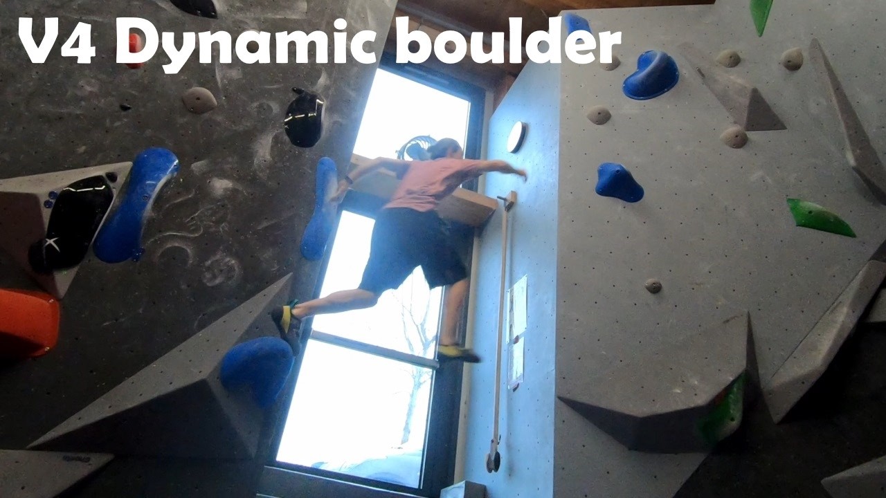 V4 dyno boulder - YouTube