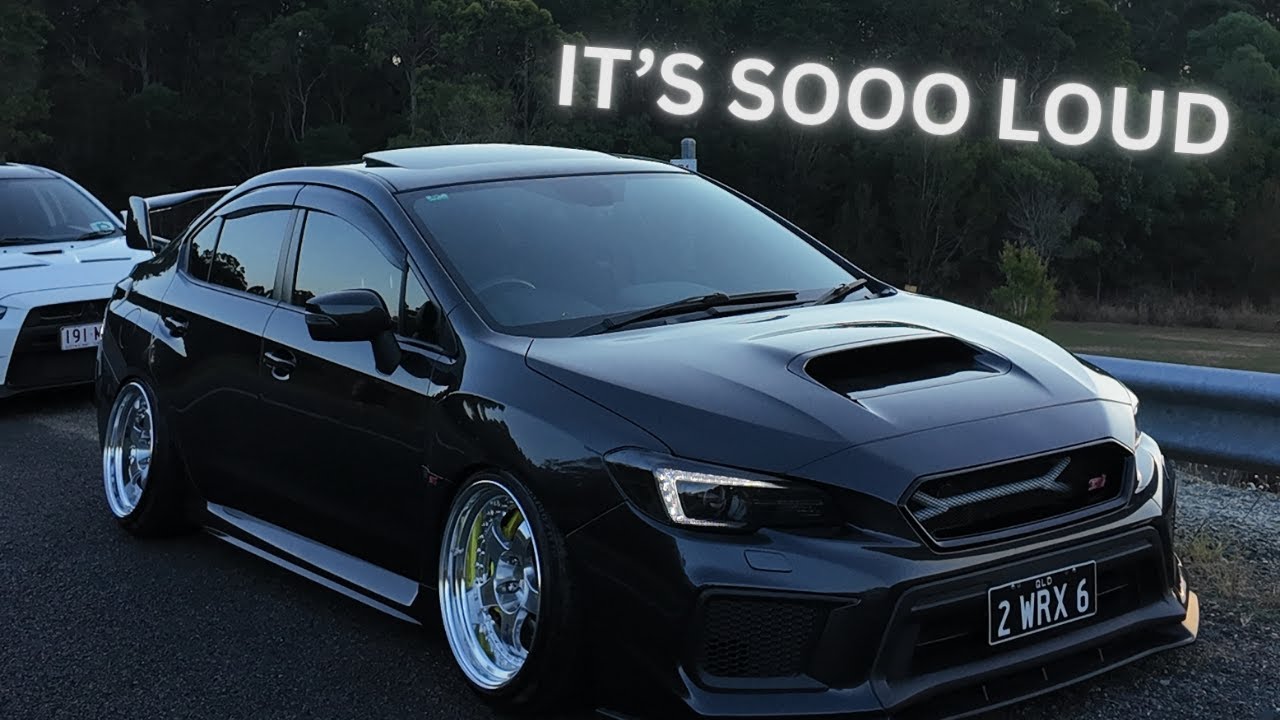 Installing A Tomei Titanium Exhaust on Stanced Subaru WRX STI - YouTube
