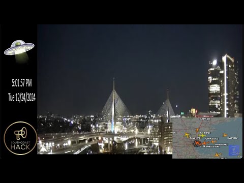 Watching for Drones Live over Boston Massachusetts Christmas Edition ...
