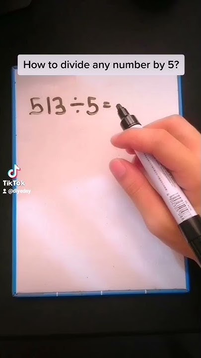 MATH TRICKS| EASY WAY TO DIVIDE ANY NUMBER BY 5 - YouTube