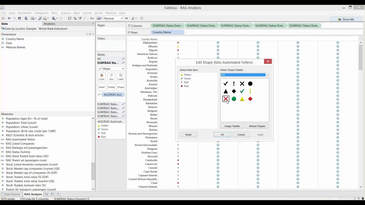 Red Amber Green Analysis In Tableau YouTube Red Amber Green Analysis In Tableau YouTube