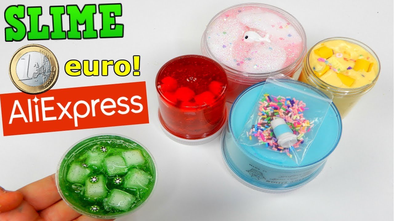 SLIME da 1 EURO e 2 EURO COMPRATI DA ALIEXPRESS! COME SARANNO - YouTube