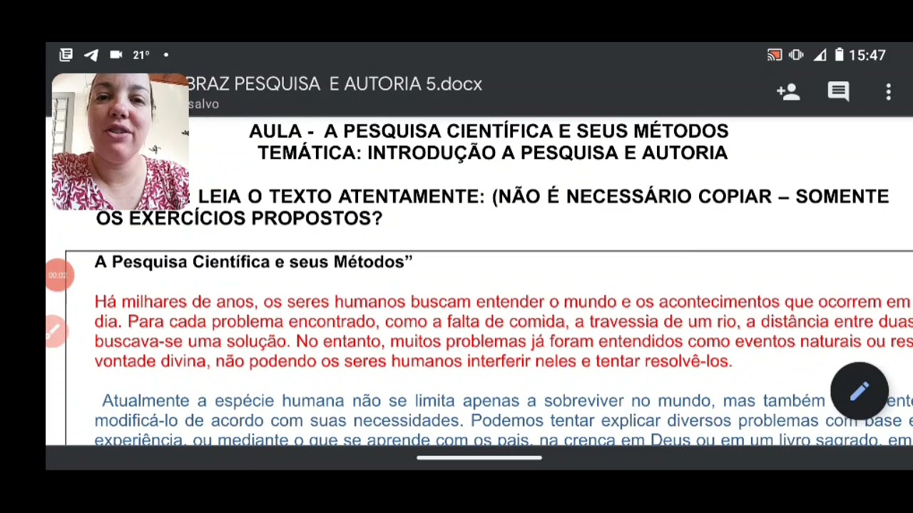 Aula 5 - Pesquisa e Autoria - O que é Pesquisa Científica - YouTube