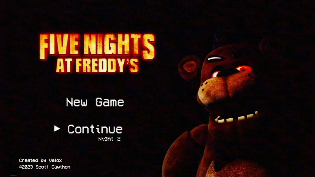 Five Nights at Freddy's 2023 - (Fan-Made) Game Menu Screen - YouTube