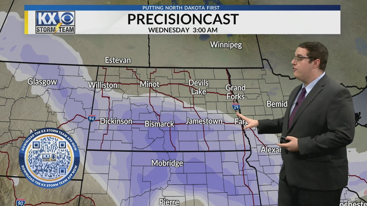 Monday looks to be windy, Tuesday has some Snow and Wednesday is Cold ...