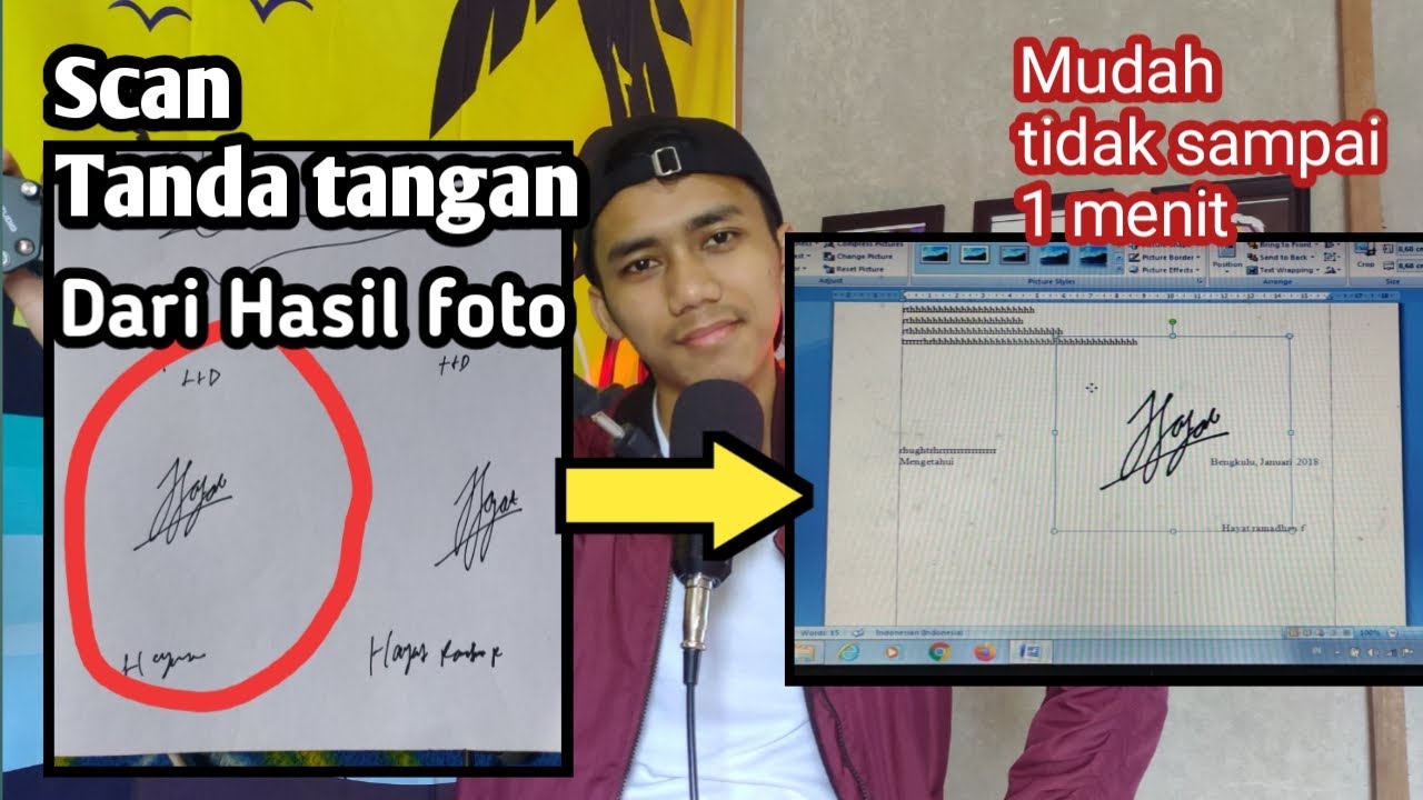 Cara scan tanda tangan foto dengan cepat dan mudah ke word - YouTube