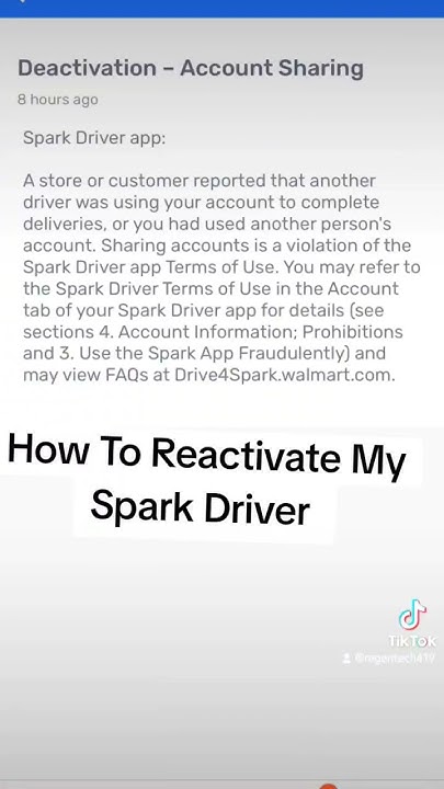 How to reactivate Spark driver, license error#walmartspark #sparkdriver - YouTube