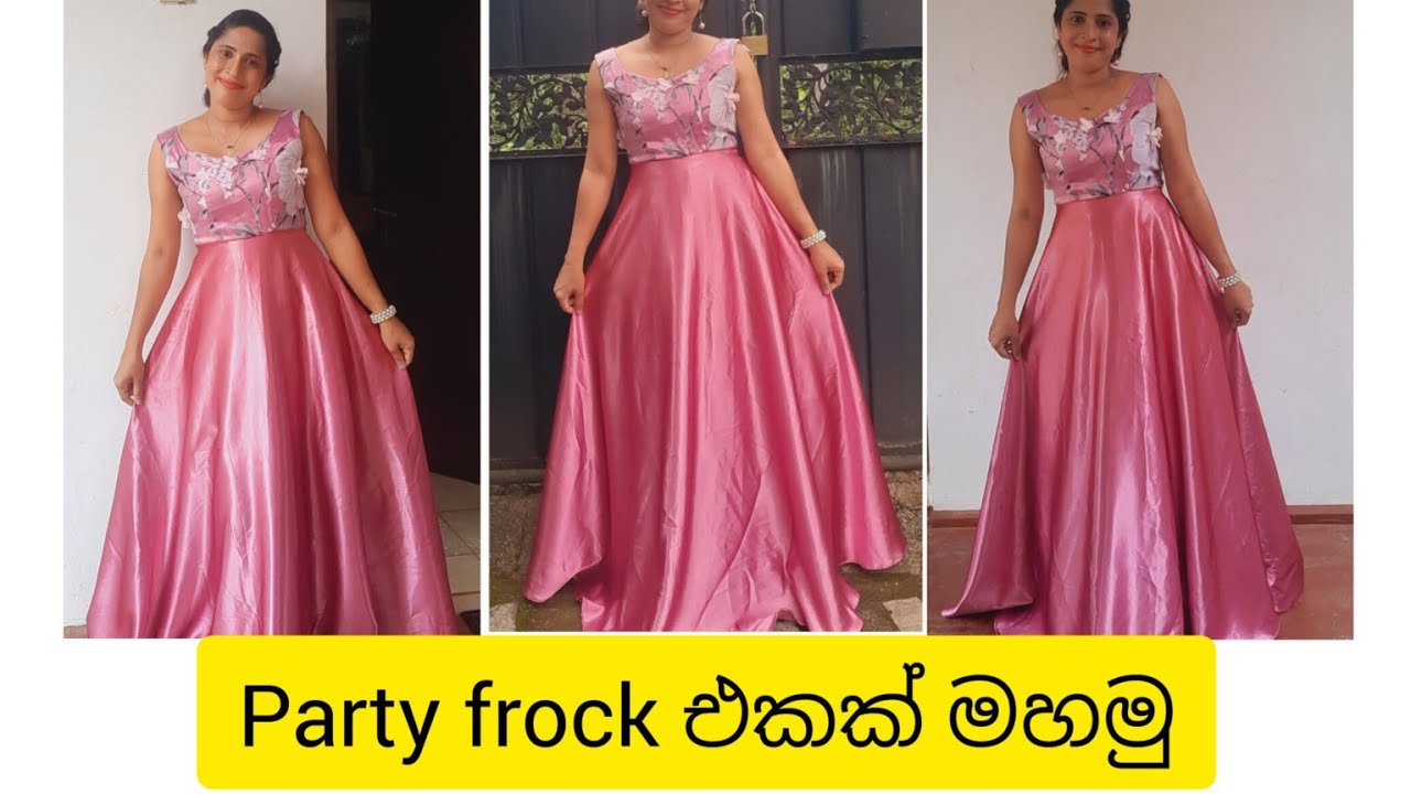 party frock එකක් මහමුද....how to sewing party frock at home... - YouTube