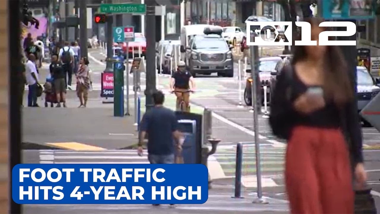 Downtown Portland foot traffic reaches 4-year high, safety concerns ...