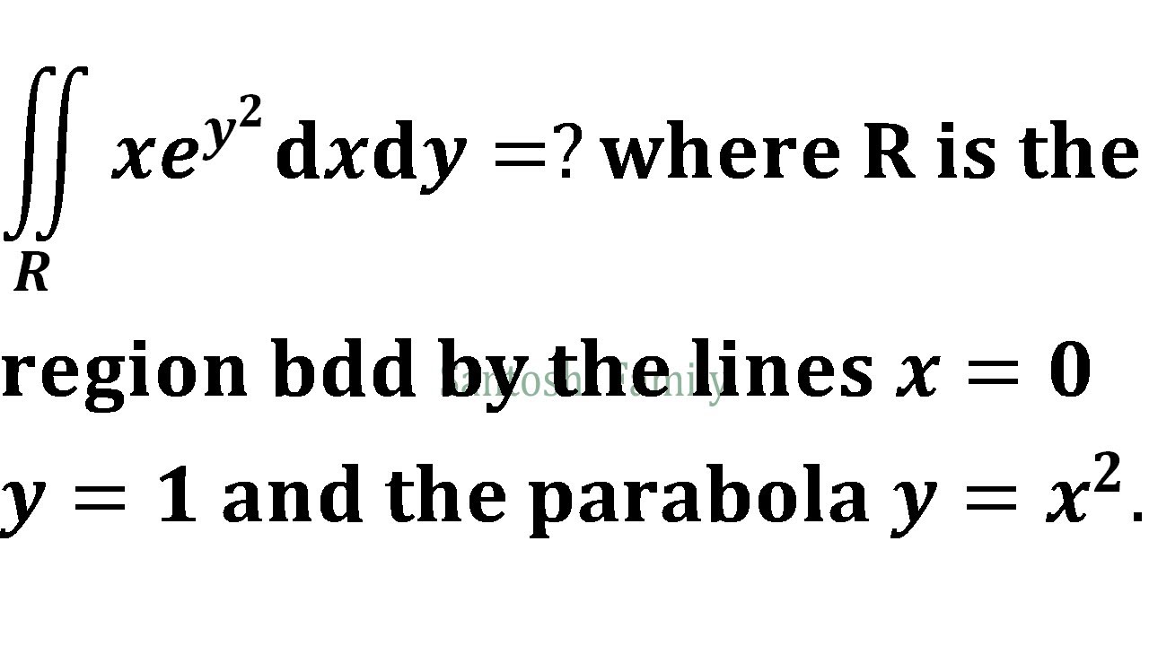 change of Order of Integration integral calculus IIT Jam 2006 ...