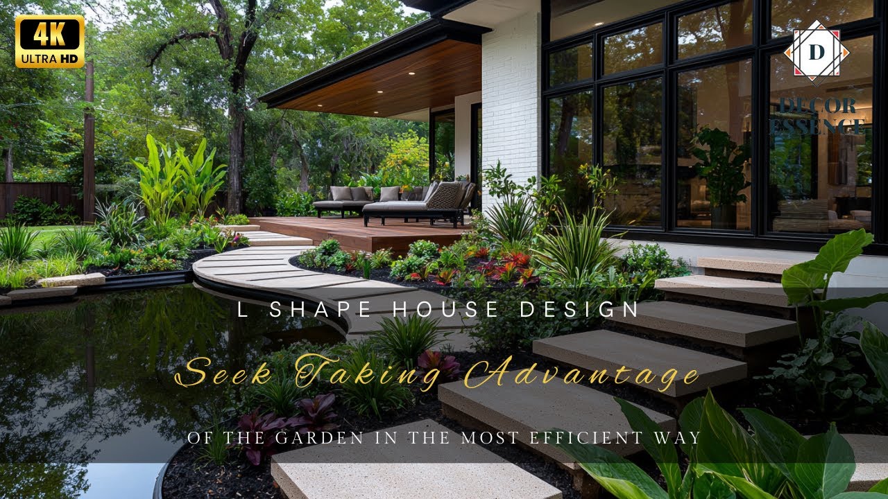 L-Shaped House Design Maximizes Garden Use with an Efficient and ...