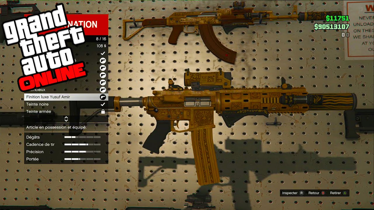 Gravures "Yusuf Amir Luxury" sur les Armes + Test ADP de Combat ! - YouTube