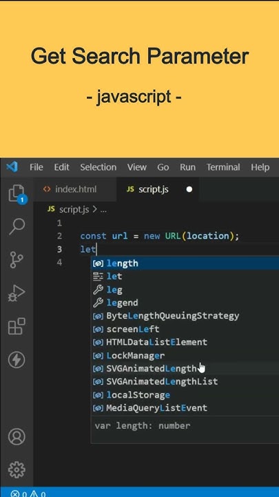Get Search Parameter in javascript - YouTube