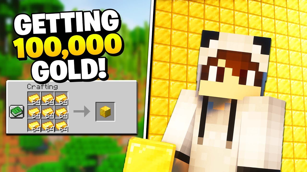 I GOT 158,000 GOLD IN MINECRAFT SURVIVAL (PART #3) - YouTube