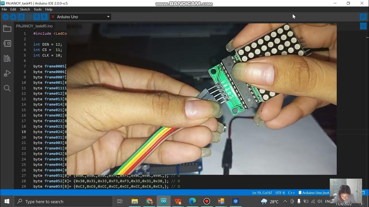 MAX7219 8×8 Dot Matrix LED | Scrolling Text Display - YouTube