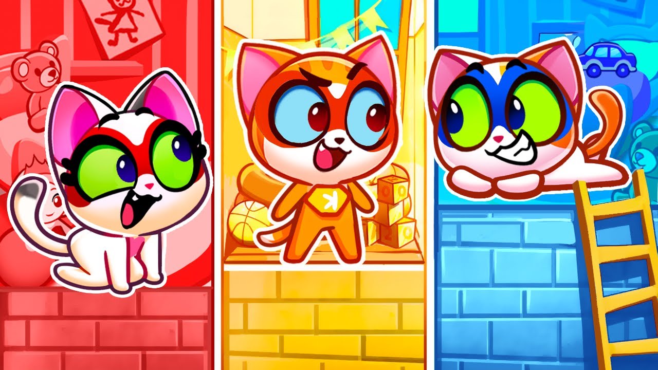 CAT SUPERHERO💚 Super Kittens Stories For Kids || Toddler Video by Paws ...