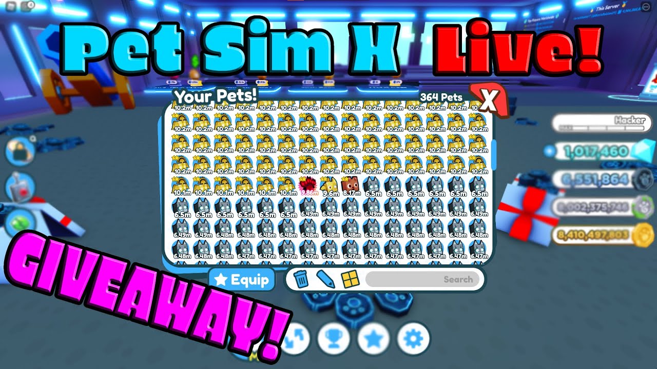 🔴Live Pet Simulator X GIVEAWAY! (Roblox Pet Simulator X) - YouTube