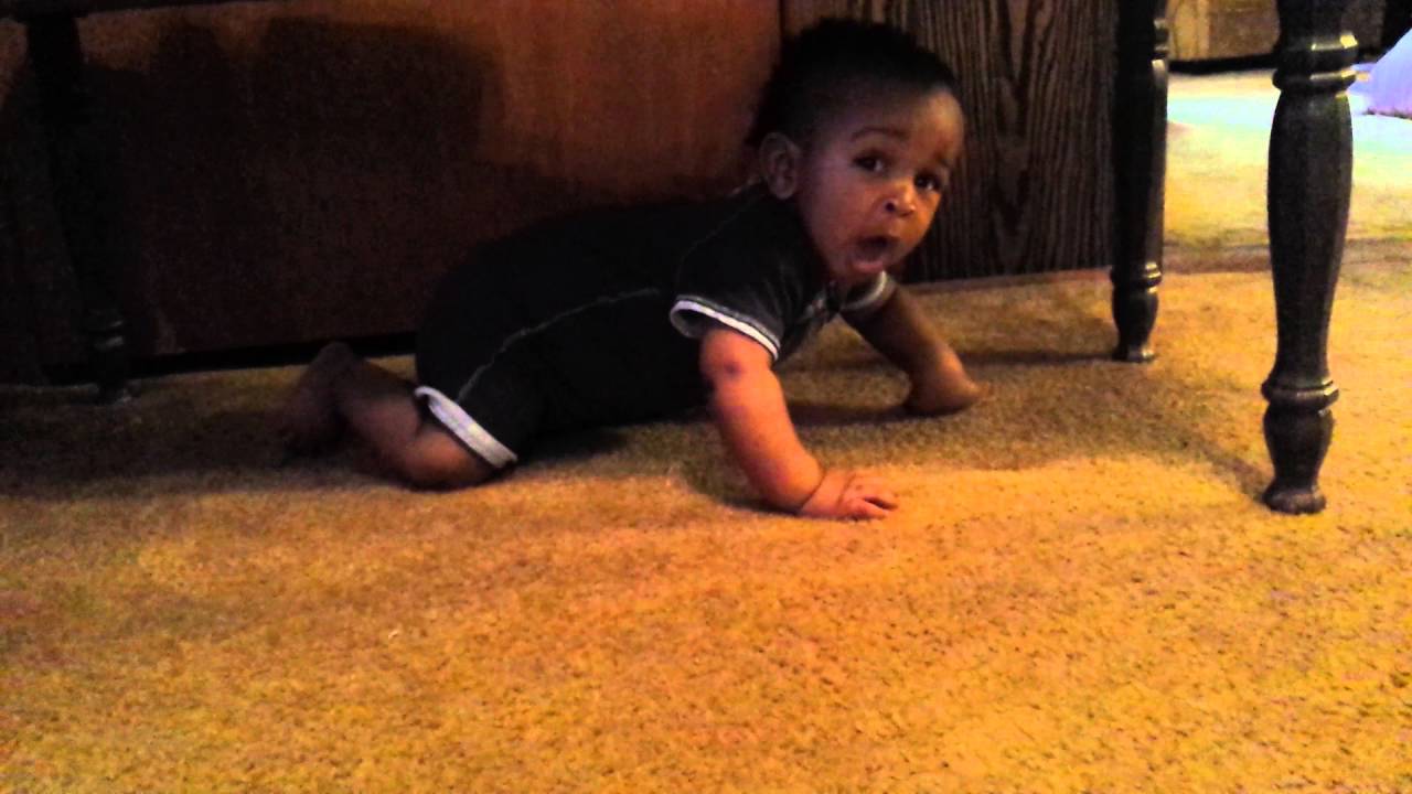 Crawling under the table - YouTube