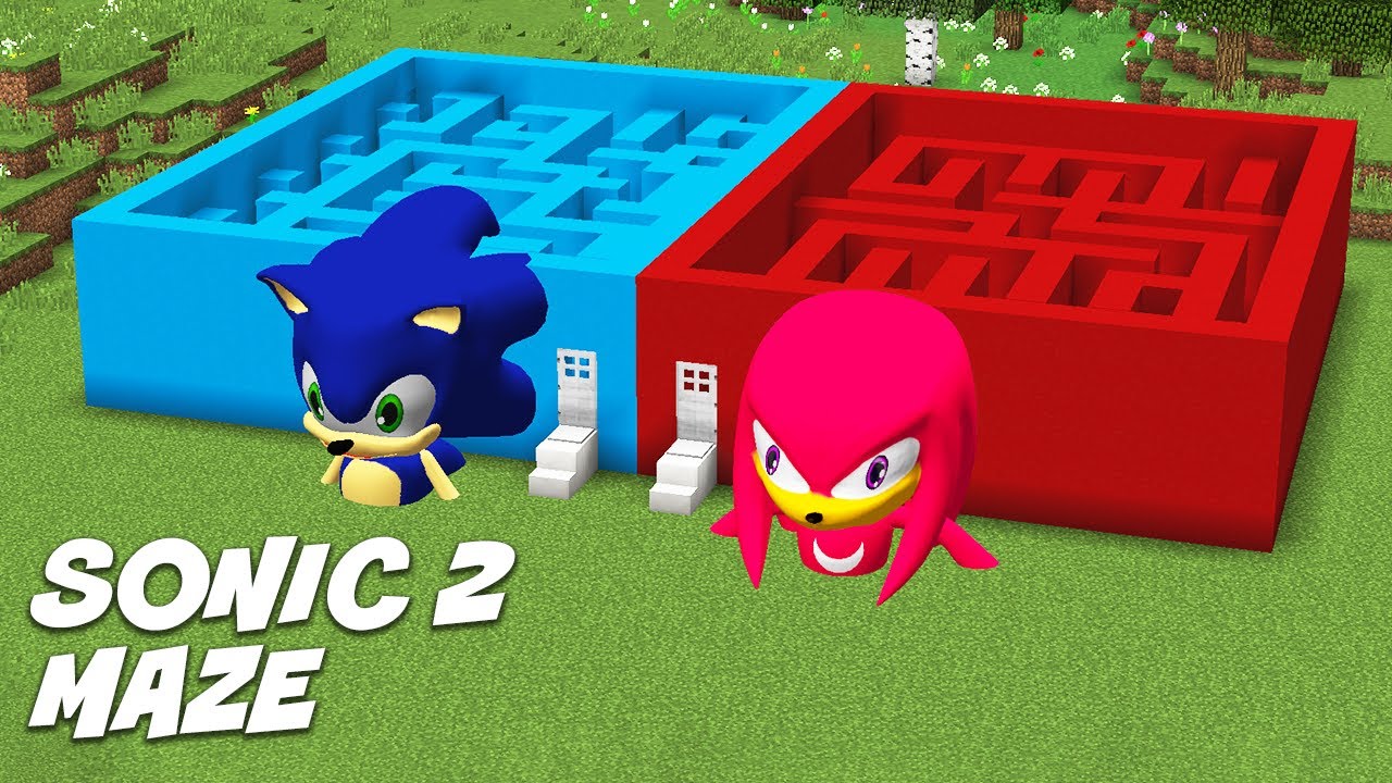 What is the BIGGEST MAZE SONIC OR KNUCKLES in Minecraft - Gameplay ...