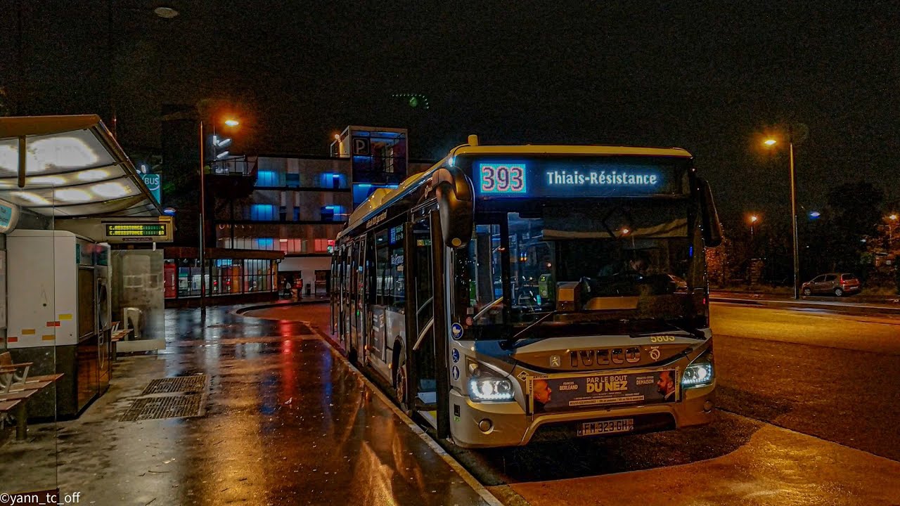 RATP Bus Ligne 393 Trajet dans un Urbanway 12 GNV - YouTube