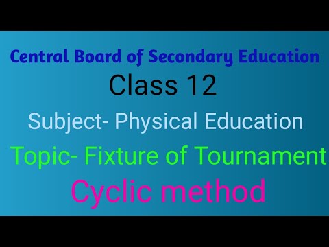 CBSE CLASS 12/ Fixture of league tournament /cyclic method - YouTube