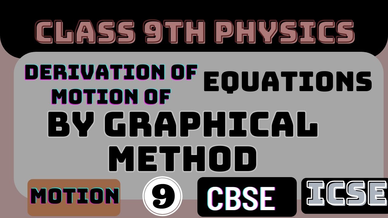 MOTION -09 || Derivation of Equations by Graphical Method || Class 9th ...