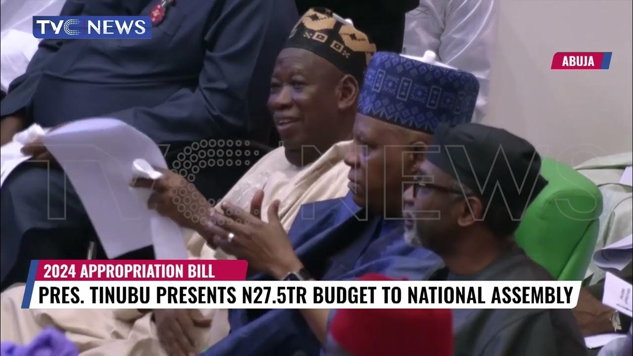 President Tinubu Presents N27.5 Trn 2024 Budget, Priotises Security, Job Creation - YouTube