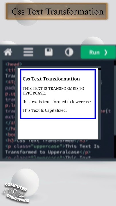 𝐂𝐬𝐬 𝐓𝐞𝐱𝐭 𝐓𝐫𝐚𝐧𝐬𝐟𝐨𝐫𝐦𝐚𝐭𝐢𝐨𝐧 | #text #transfrom #css #style #html #html5 #htmlcss @Educationslearning ...