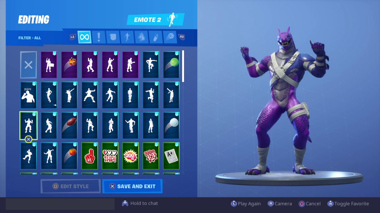 Fortnite Purple Hybrid With Emotes - YouTube