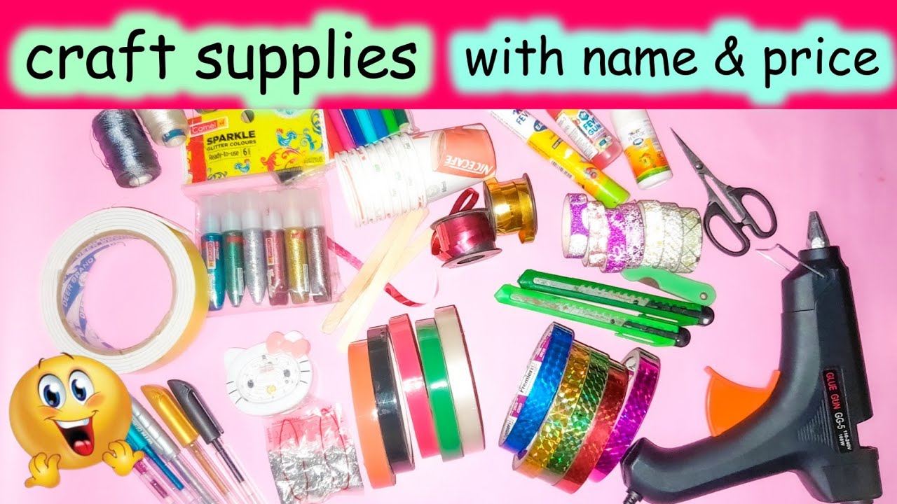 My all craft materials with name and price | Mithi's Crafts - YouTube
