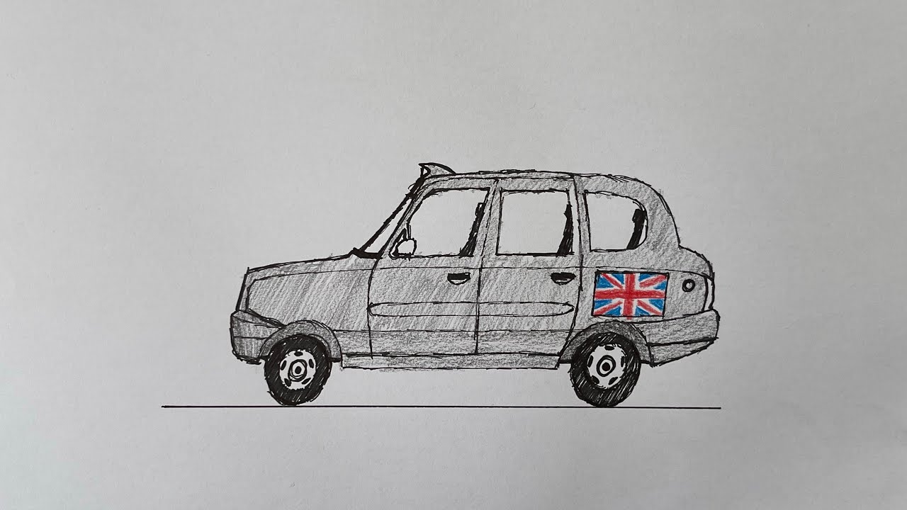 How to draw a British taxi - YouTube