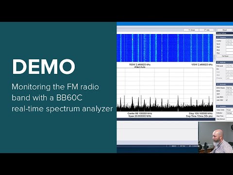 Monitoring the FM radio band with a BB60C real-time spectrum analyzer ...