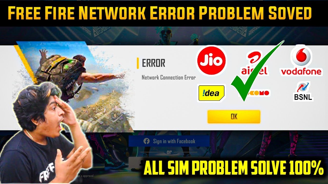 Free Fire All Sim Network Connection Error Problem Solved||101% Working ...