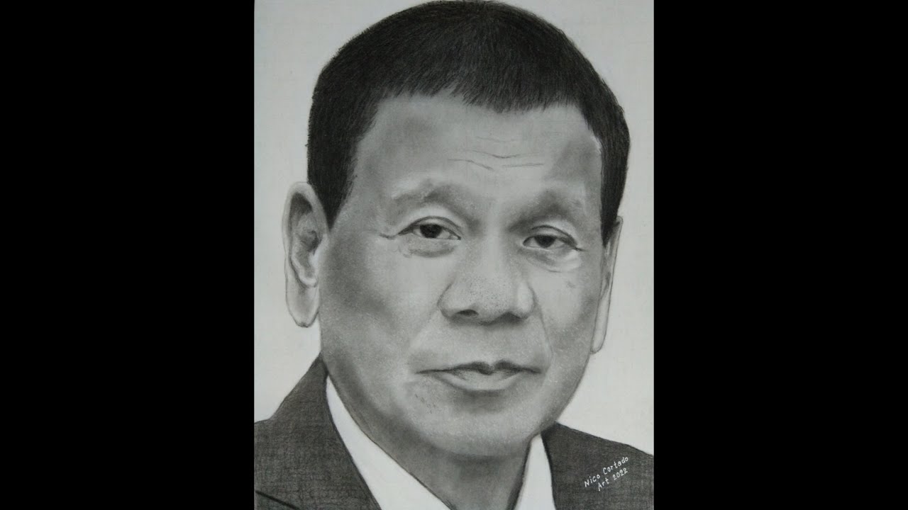 CHARCOAL PORTRAIT (Philippine President 2016-2022 Rodrigo Duterte ...