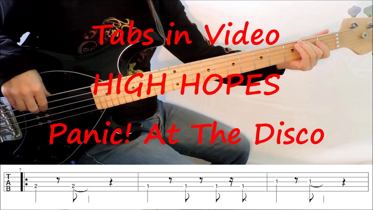 Panic! At the Disco - High Hopes (BASS PLAY ALONG TABS IN VIDEO) - YouTube