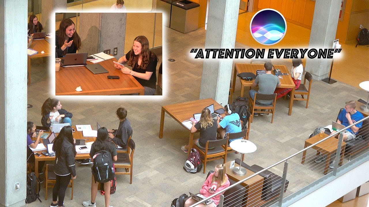 Siri in the Library Prank! (PART 2) - YouTube