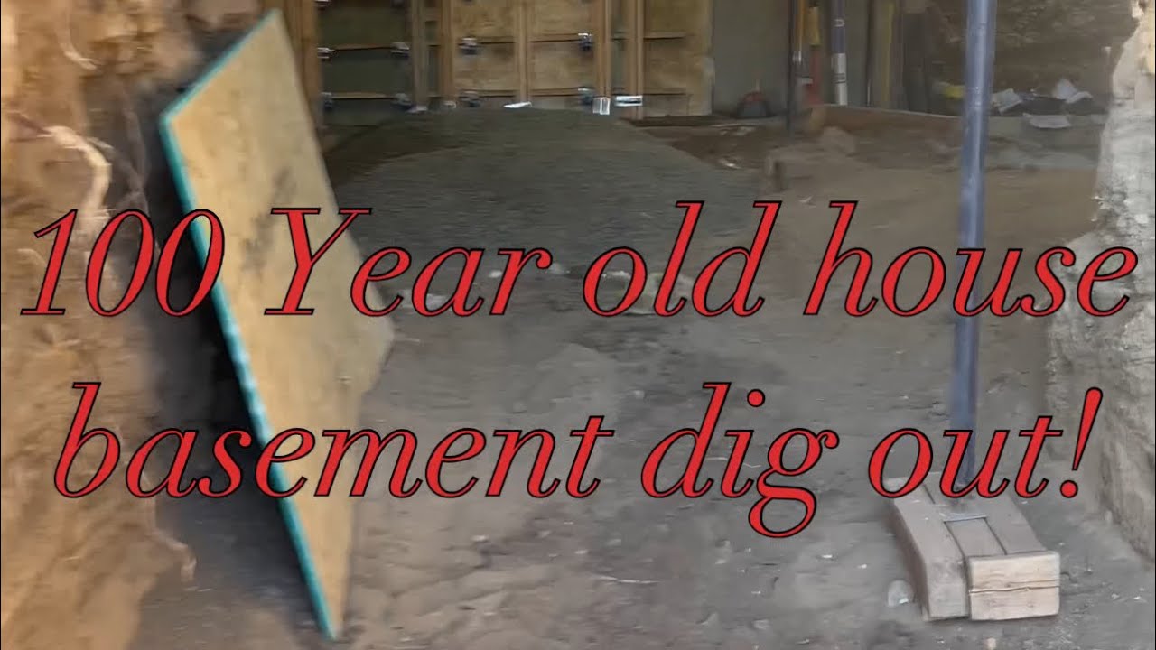 DIY 100 year old house basement dig out/ fixing foundation. - YouTube