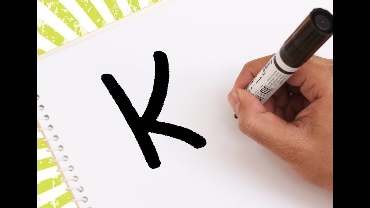 How to turn Letter K into a Cartoon FAIRY For Kids + Coloring - YouTube