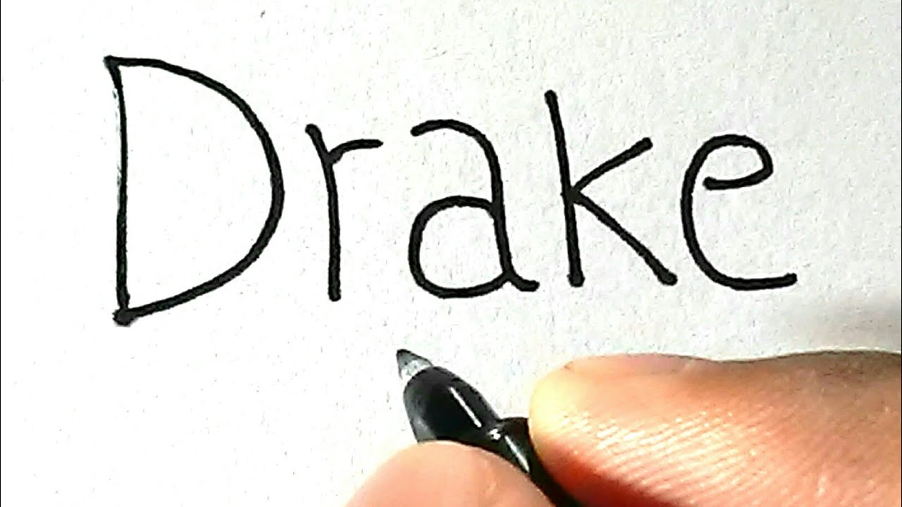 Popstar, How to Turn word DRAKE into Drake Drawing - YouTube