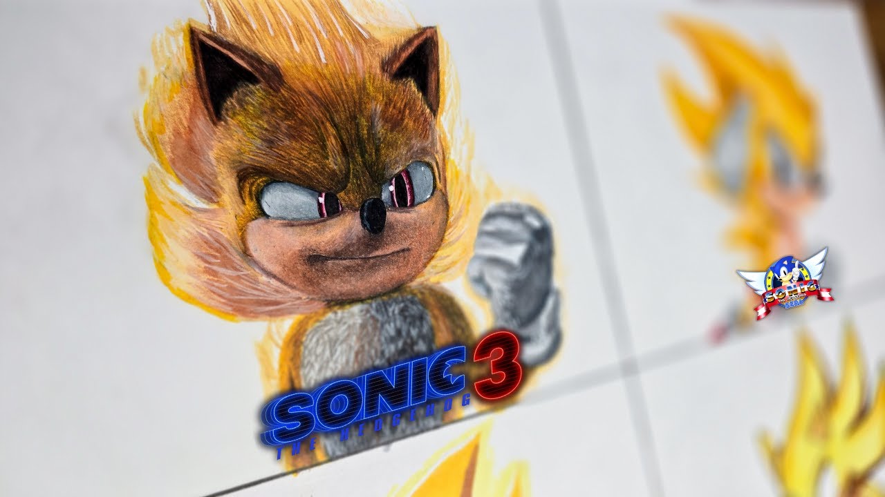 Drawing SUPER SONIC in 4 Different Styles | Sonic The hedgehog - YouTube