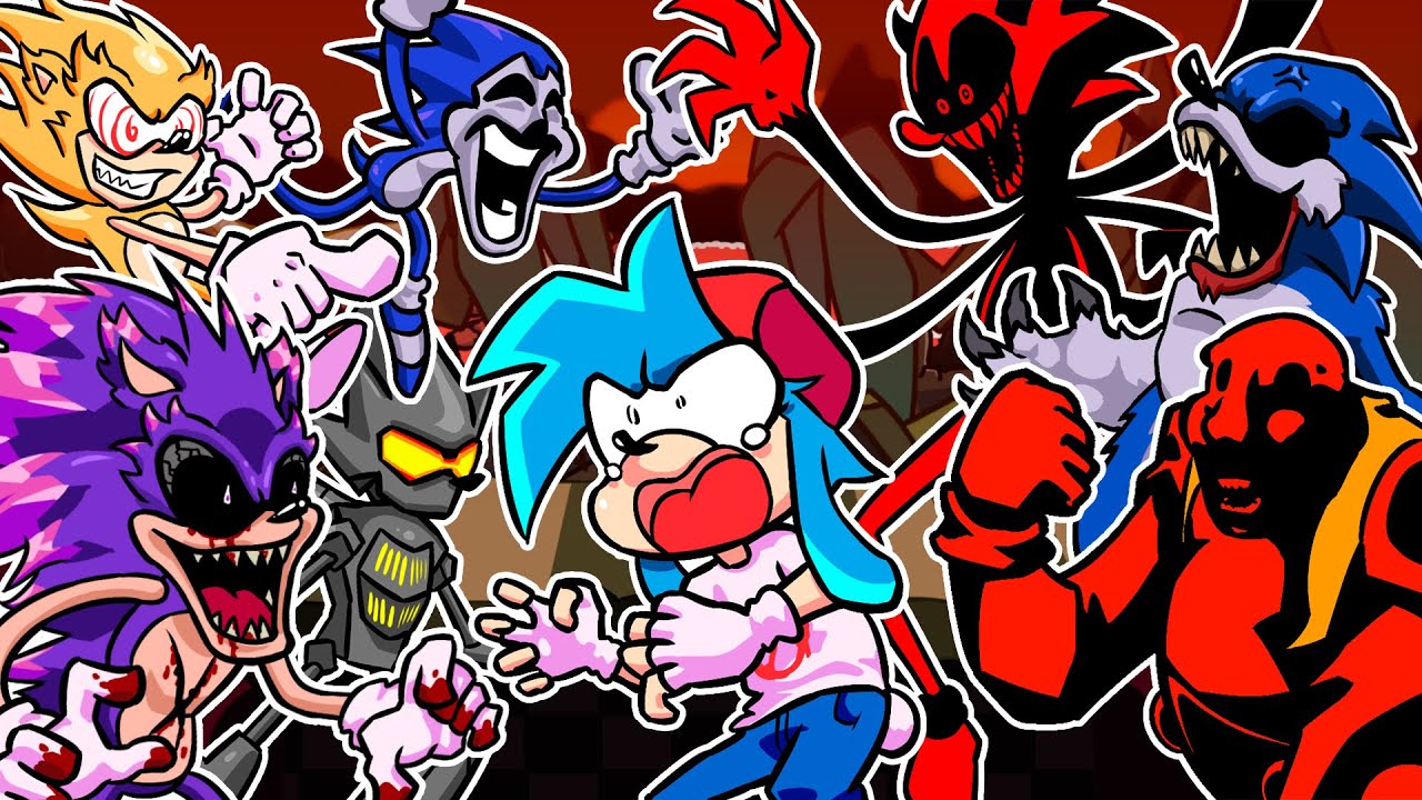 VS SONIC.EXE but Every Turn a Different Character Sings🎙 (FNF ...