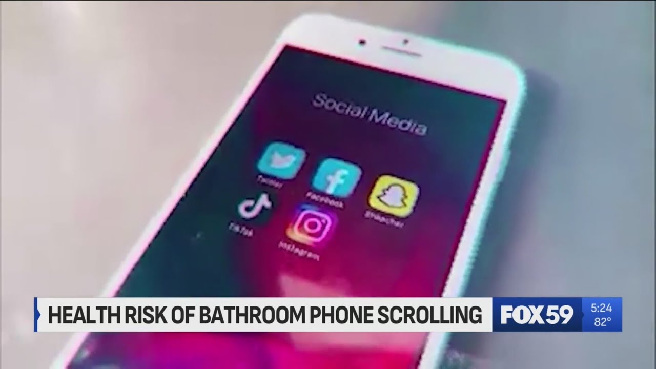 Study: Bathroom phone scrolling increases hemorrhoid risk - YouTube