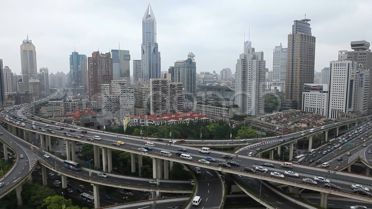 Aerial View Of Asian Urban Traffic Crowded Busy City, Commuters ...